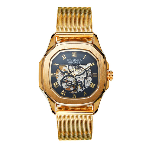 Automatic Skeleton Watch -Berlin Gold Edition – Thomas & George